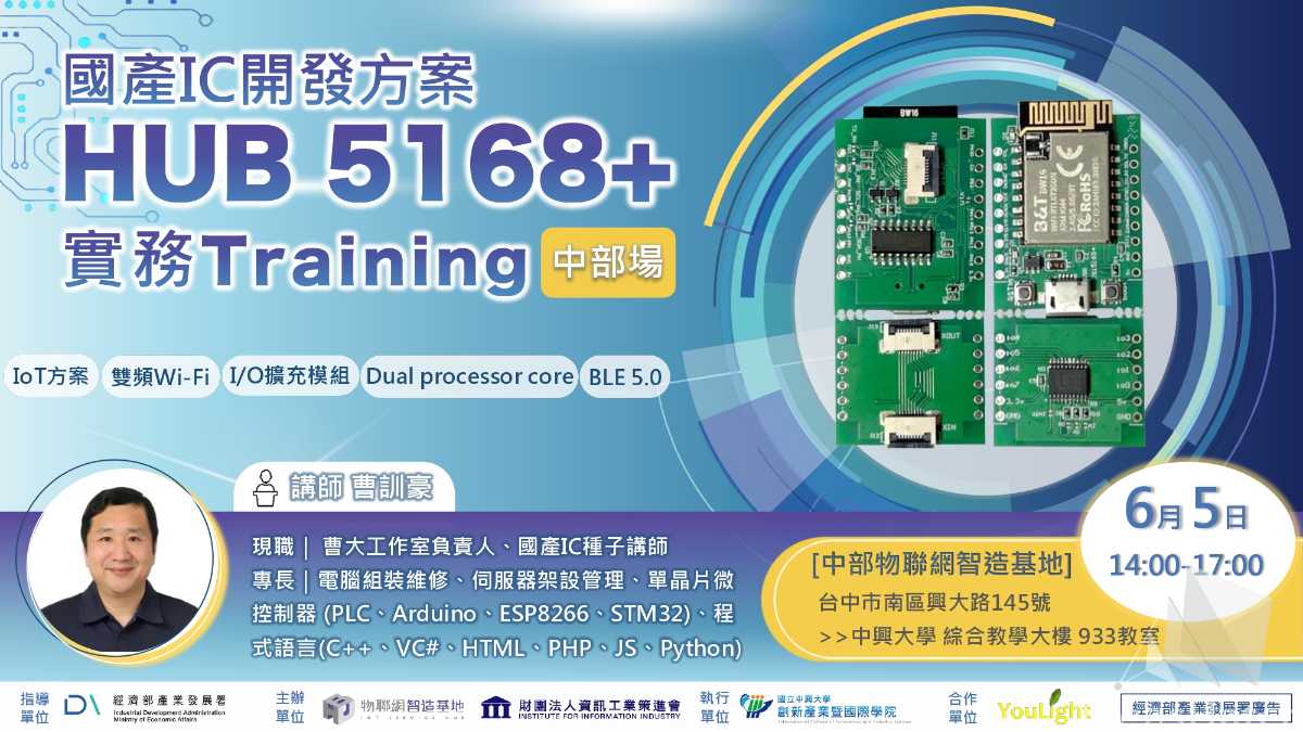 2024物聯網智造基地國產IC開發方案HUB5168+ - ideas Hatch 智造創業加速器